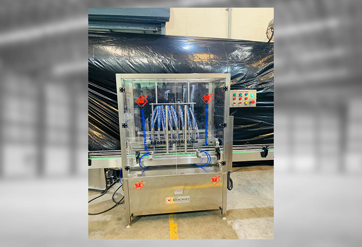 Six Head Bottle Air Jet Cleaning Machine - Shree Bhagwati Machtech