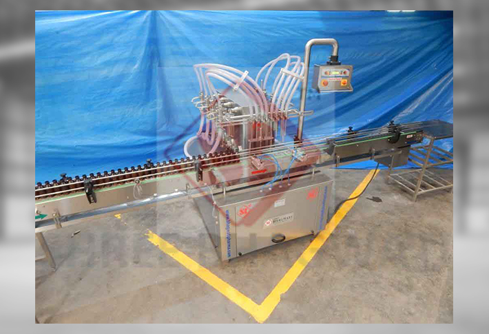 8 Head Volumetric Liquid Filling Machine - Eight Nozzle Liquid Filler