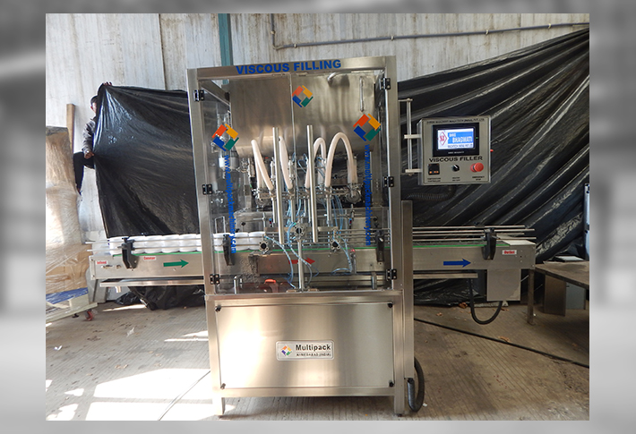 Ghee Filling Machine with 4 Head Servo + PLC Base