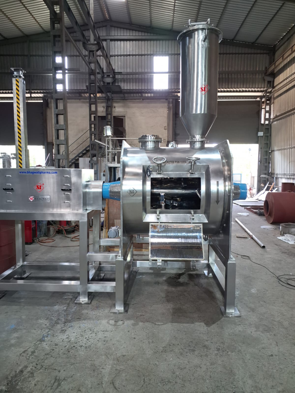 Ploughshare Mixer with Vacuum, Heating & Cooling Jacket