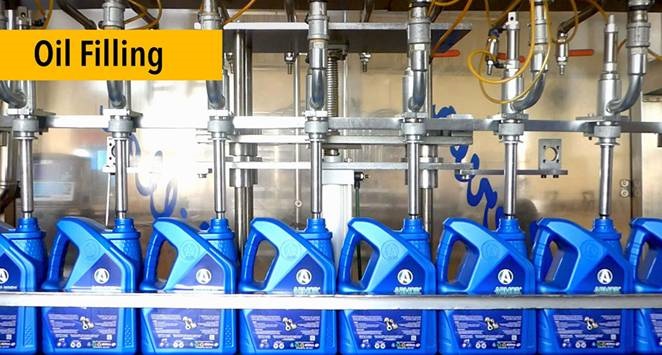 Lubricant Oil Packaging Line | Automatic Lube Oil Filling Machine ...
